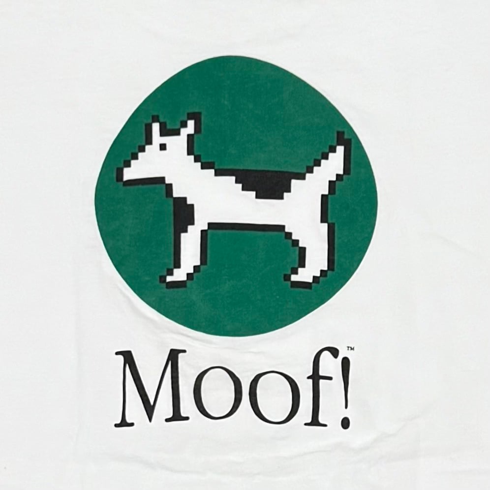 Apple Moof! dogcow SMALL LOGO WHITE Hanes XL 84...