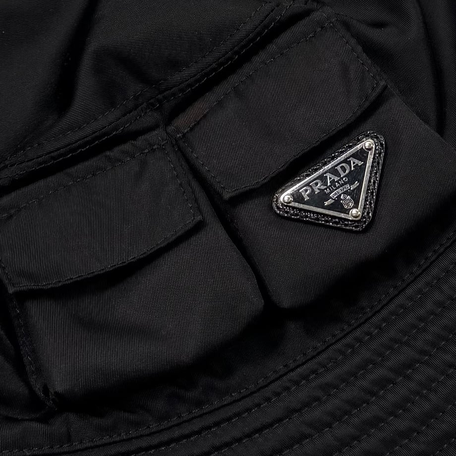 PRADA RE- NYLON BUCKET HAT BLACK XXL | greatLAn...