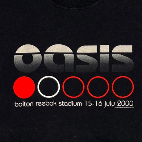 oasis BOLTON REEBOK STADIUM 2000 SCREEN STARS L...