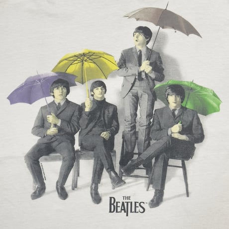 THE BEATLES UMBRELLA PORTRAIT WHITE ONEITA XL 4...