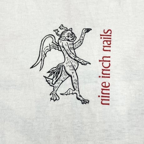 NINE INCH NAILS 1995 DEVIL BOX LOGO WHITE ONEIT...