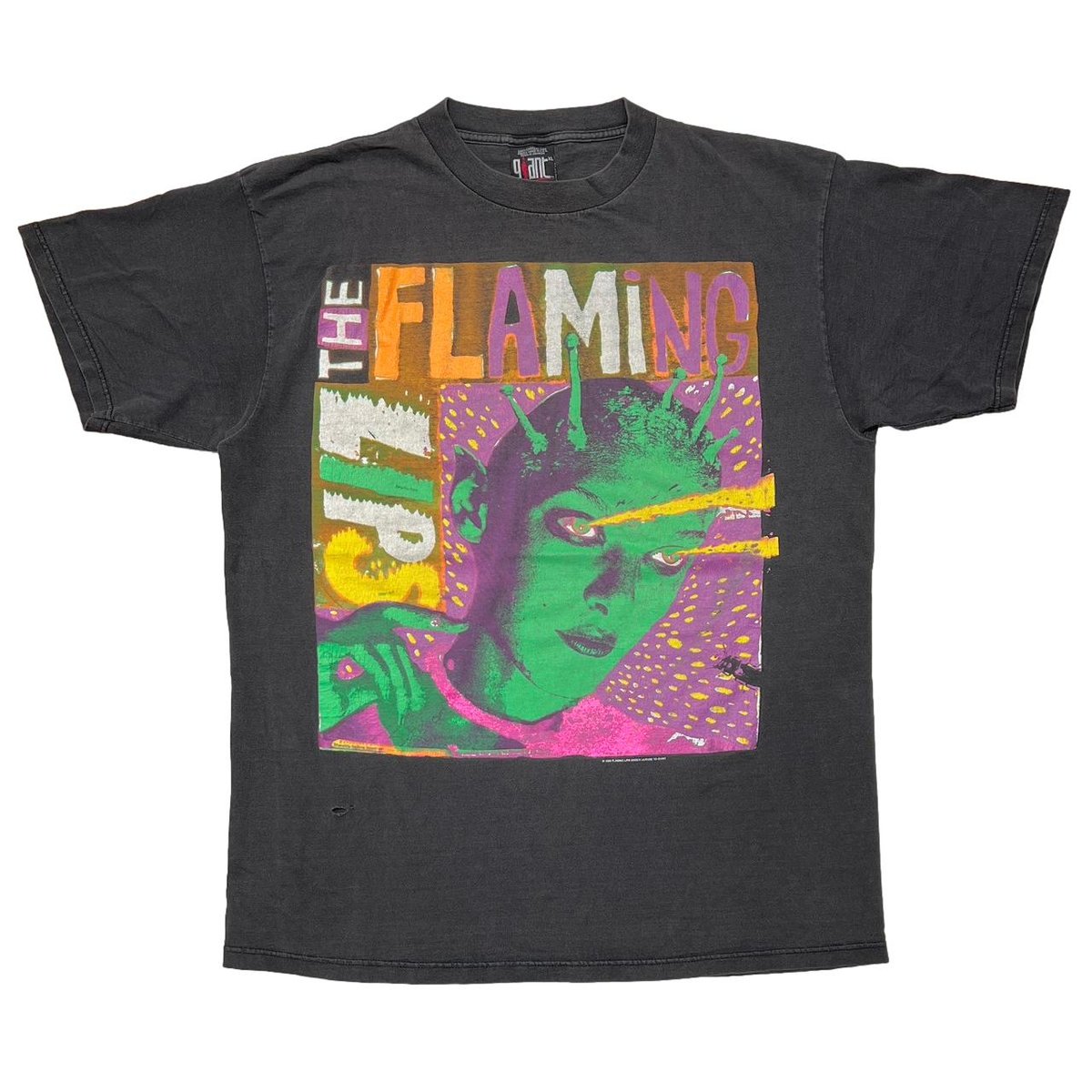 FLAMING LIPS 1995 BLACK GIANT BY TULTEX XL 1154...