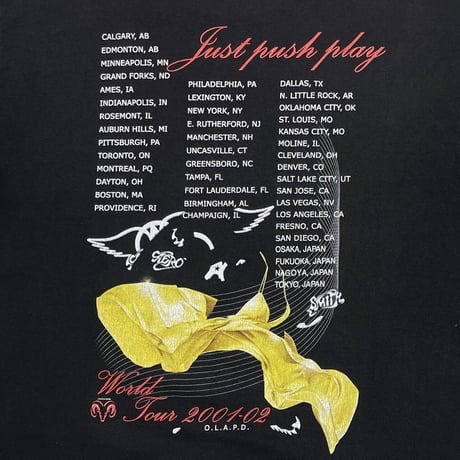AERO SMITH 2001 JUST PUSH PLAY TOUR GIANT LARGE...