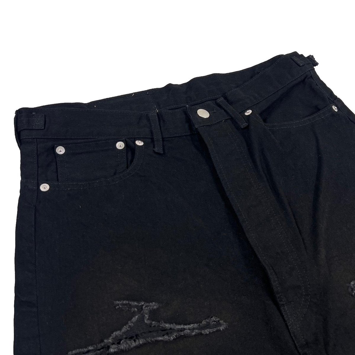 greatLAnd ORIGINAL LOGAN BLACK DENIM PANT DESTR...
