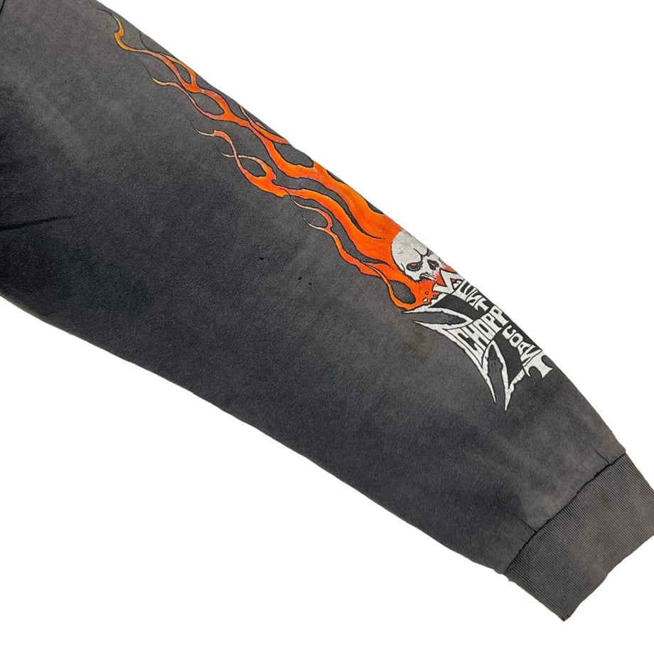 WEST COAST CHOPPERS RED FLAME SKULL IRON CROSS ...
