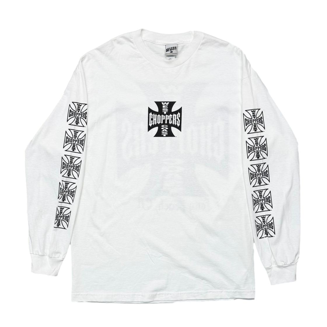 WEST COAST CHOPPERS IRON CROSS LS WHITE XL 8560...