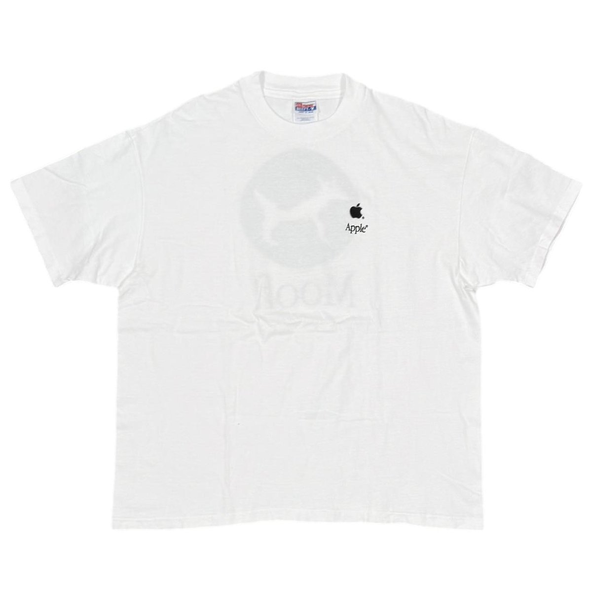 Apple Moof! dogcow SMALL LOGO WHITE Hanes XL 84...