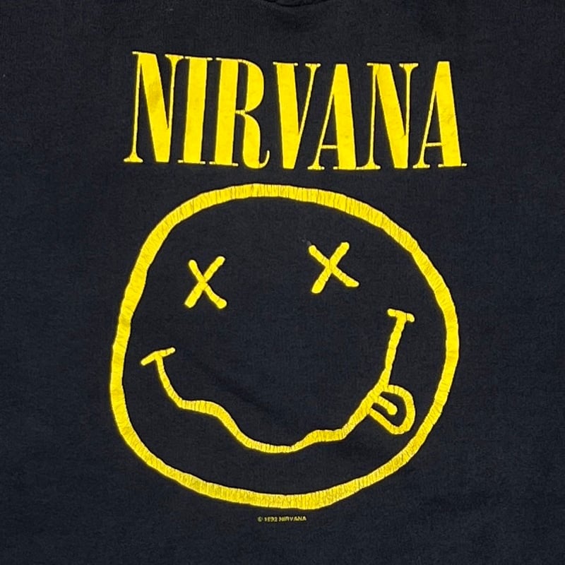 NIRVANA 00s SMILE 1992 HOODED SWEATSHIRT FRUIT NIRVANA 00s SMILE 1992 HOODED SWEATSHIRT FRUIT