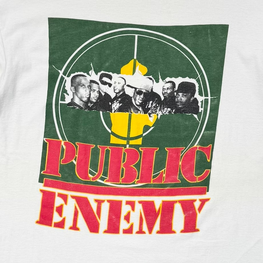 PUBLIC ENEMY TARGET LOGO ON MEMBER WHITE FITS X...