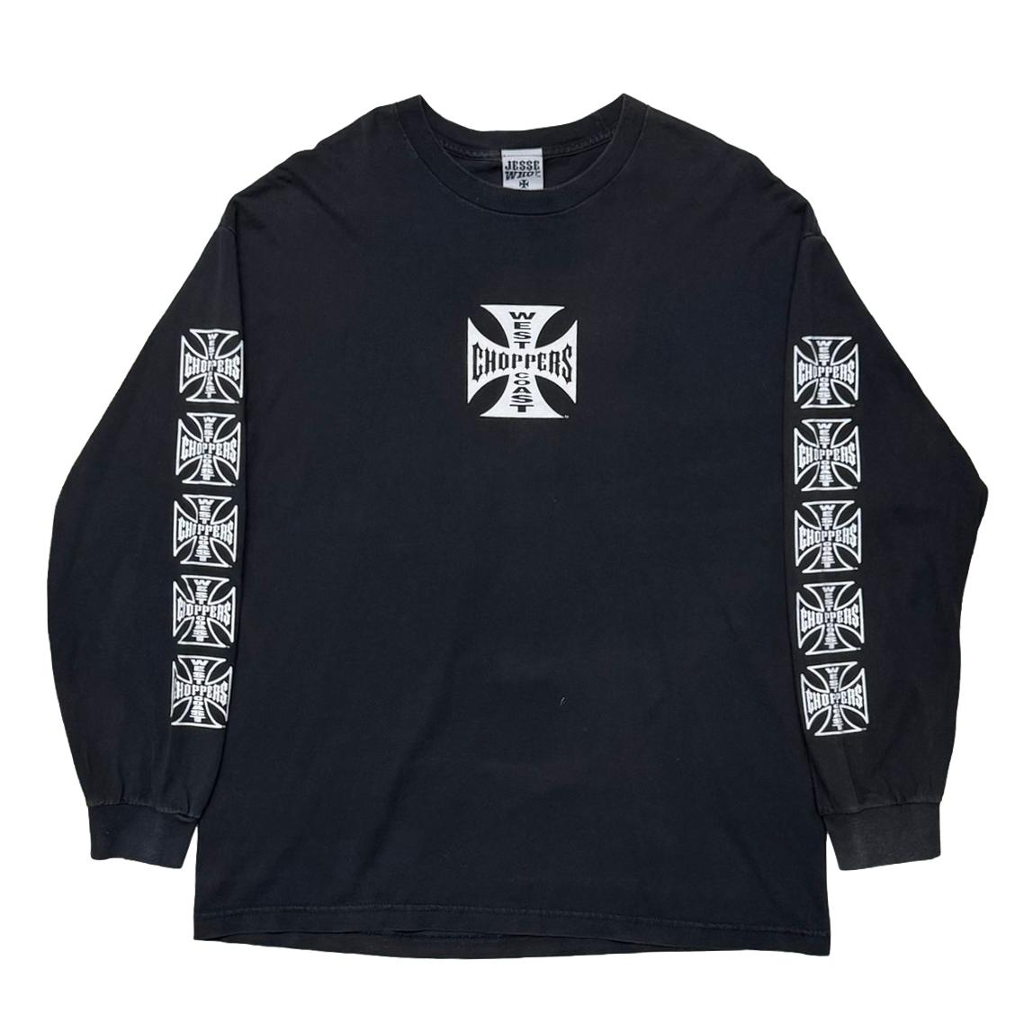WEST COAST CHOPPERS IRON CROSS LS BLACK XL 8601...