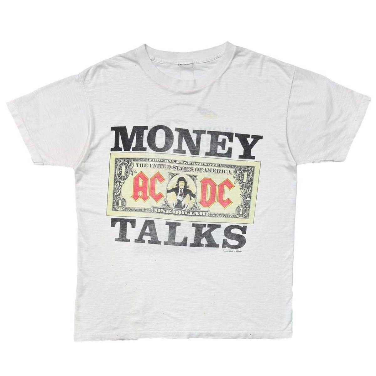 AC/DC MONEY TALKS WORLD TOUR 1990/91 WHITE FITS...