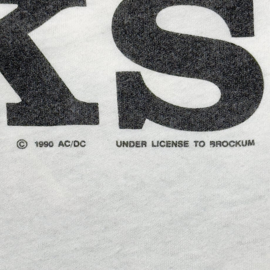 AC/DC 1990 MONEY TALKS WORLD TOUR 1990/91 WHITE...