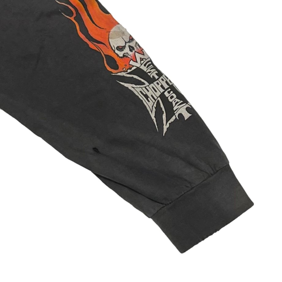 WEST COAST CHOPPERS RED FLAME SKULL IRON CROSS ...