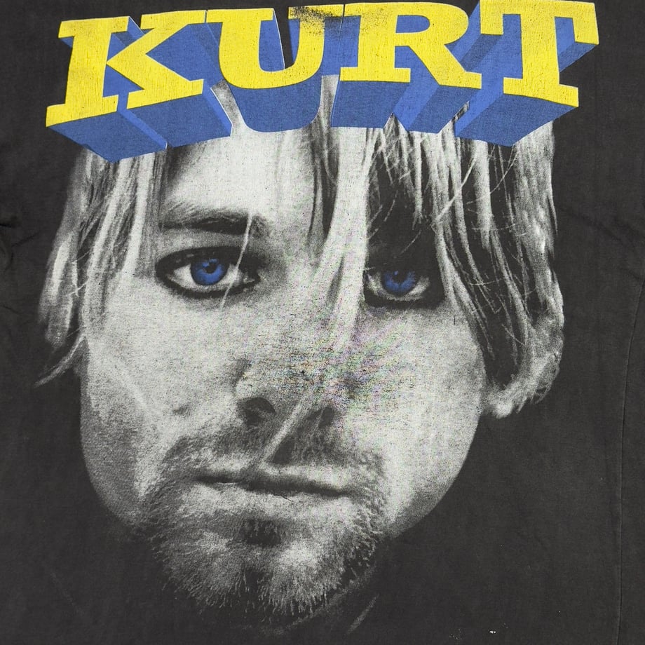 NIRVANA KURT COBAIN FACE GUITAR BOOTLEG FITS XL...