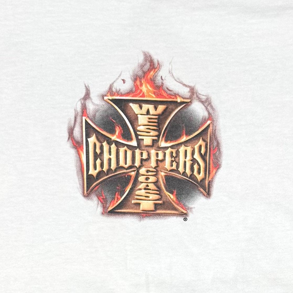 WEST COAST CHOPPERS FLAMING IRON CROSS BACK CAR...