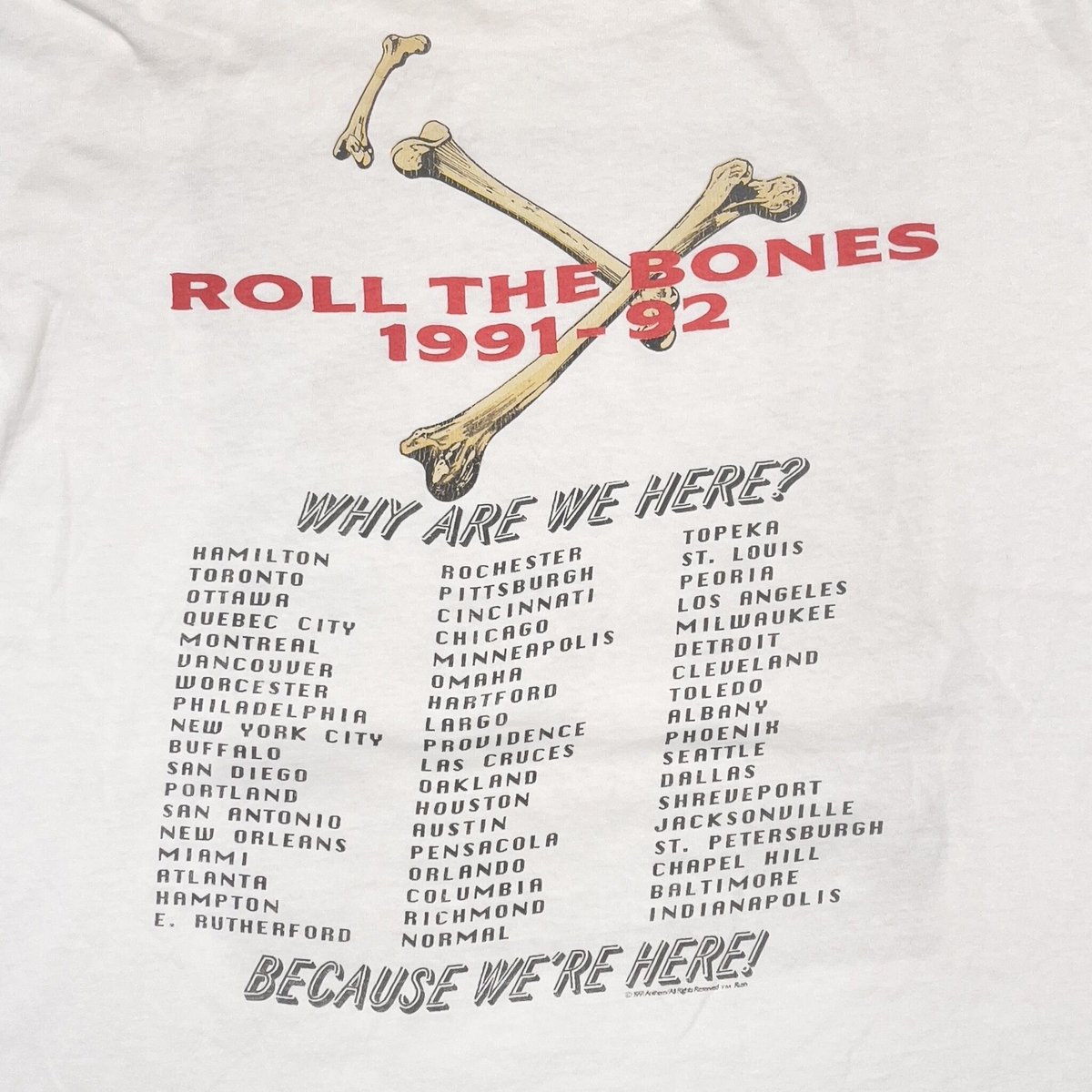 RUSH 1991 ROLL THE BONES TOUR 1991-92 PORTRAIT ...