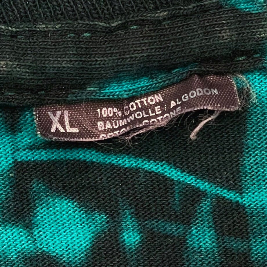 NINE INCH NAILS NIN SIN LOGO LS TIE DYE GREEN B...