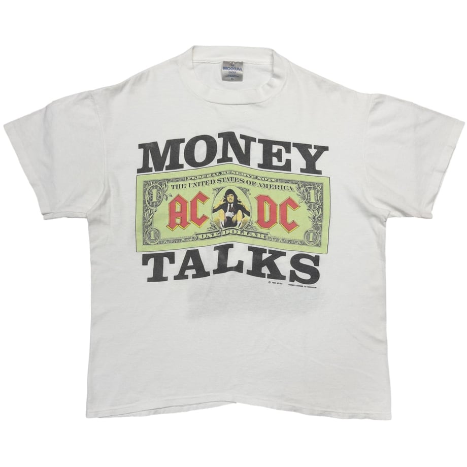 AC/DC 1990 MONEY TALKS WORLD TOUR 1990/91 WHITE...