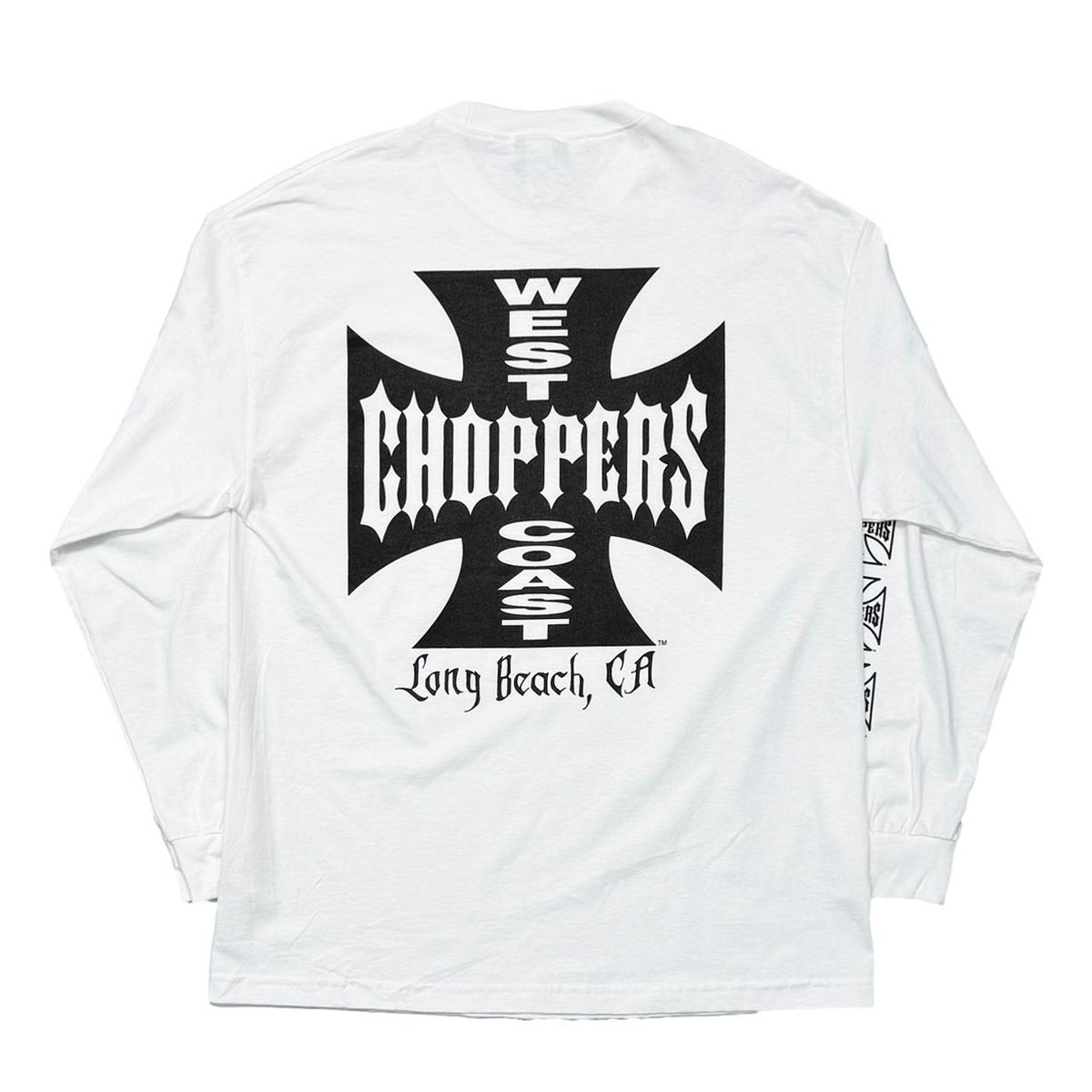 WEST COAST CHOPPERS IRON CROSS LS WHITE XL 8560...