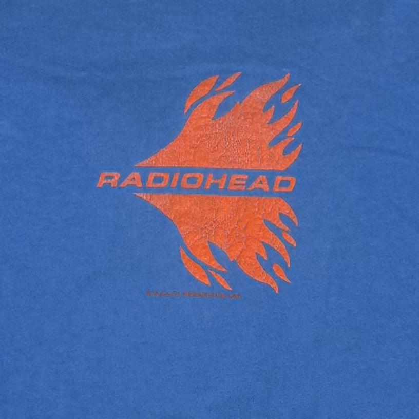 RADIOHEAD 1997 ORANGE LOGO BLUE FITS L-XL 5159 ...