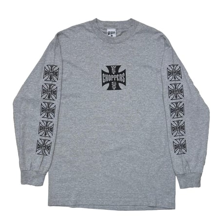WEST COAST CHOPPERS IRON CROSS LS ASH GREY LARG...