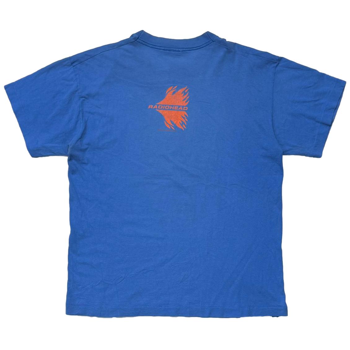 RADIOHEAD 1997 ORANGE LOGO BLUE FITS L-XL 5159 ...