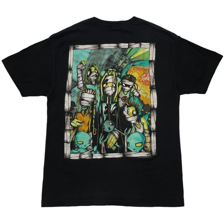 KORN 2001 HAND LOGO DOUBLE SIDE GREEN GIANT FIT...