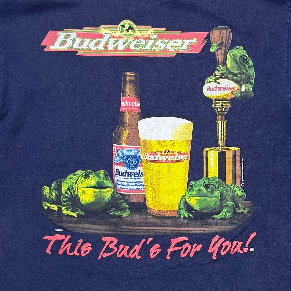 Budweiser 1997 This Bud's For You! BEER & FROGS...