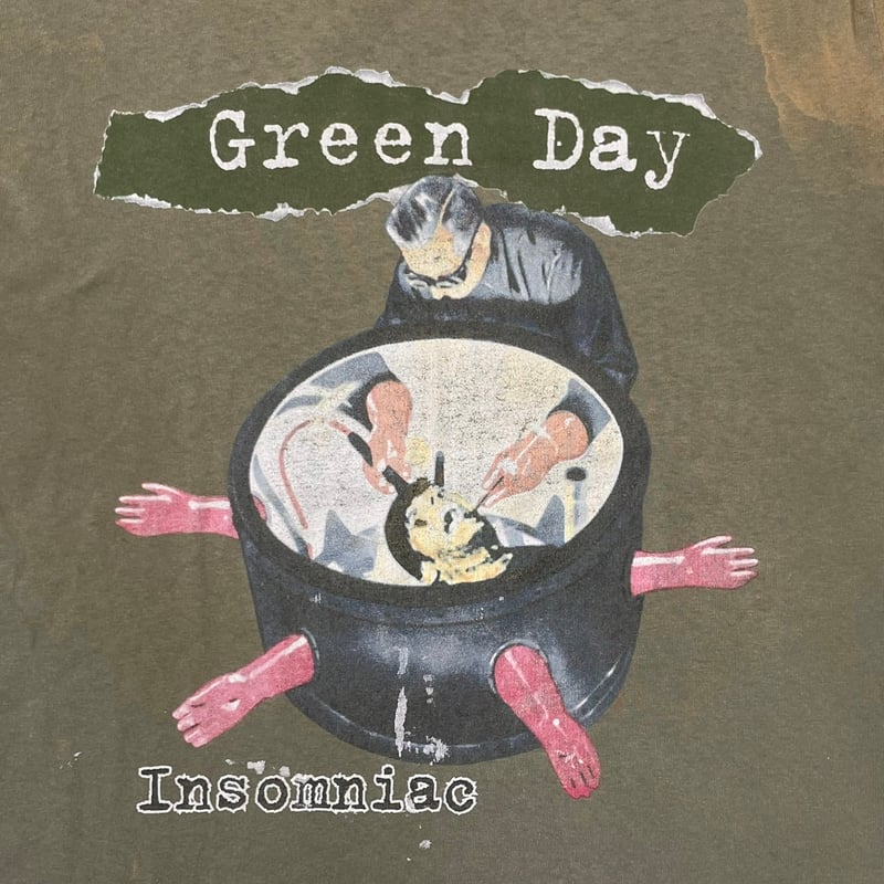 GREEN DAY Insomniac TOUR GREEN WILD OATS LARGE GREEN DAY Insomniac TOUR GREEN WILD OATS LARGE