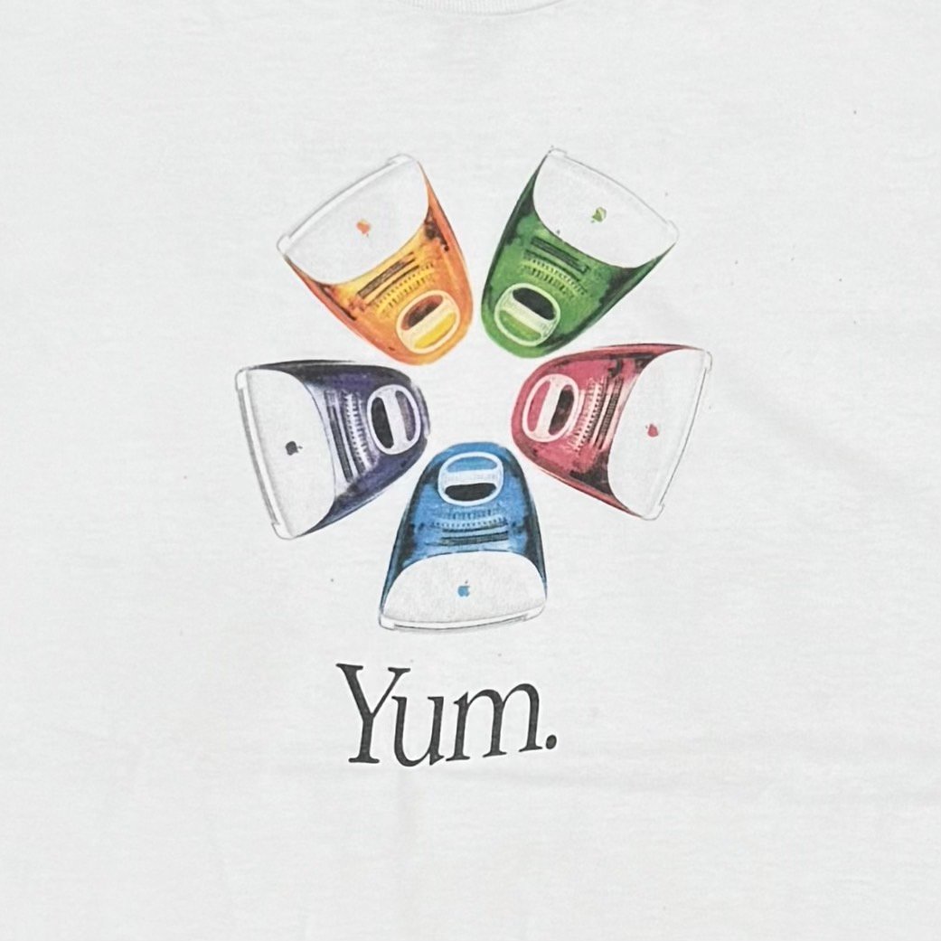 Apple iMac G3 Yum. Think Different. WHITE Hanes...