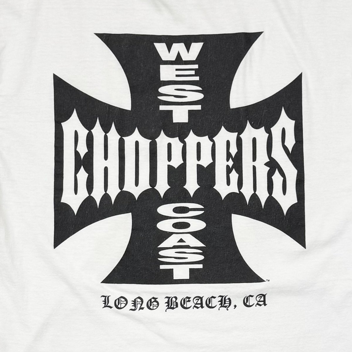 WEST COAST CHOPPERS IRON CROSS LS WHITE LARGE 1...