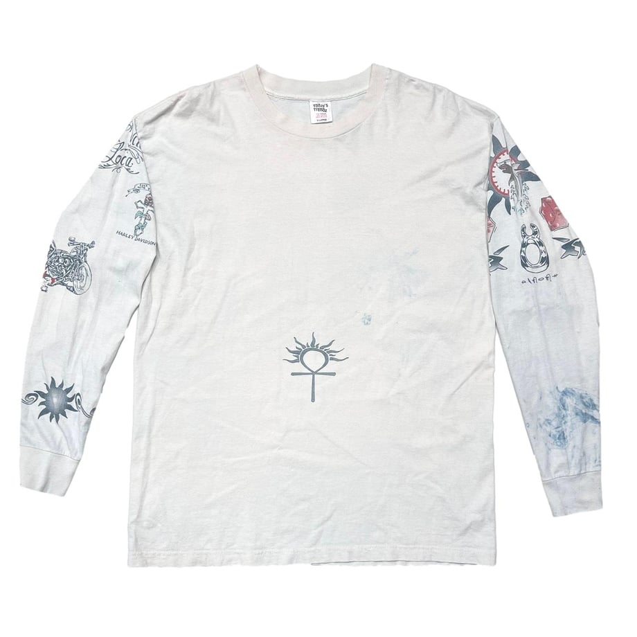 DENNIS RODMAN TATTOO LS WHITE XL 1241 | greatLA...