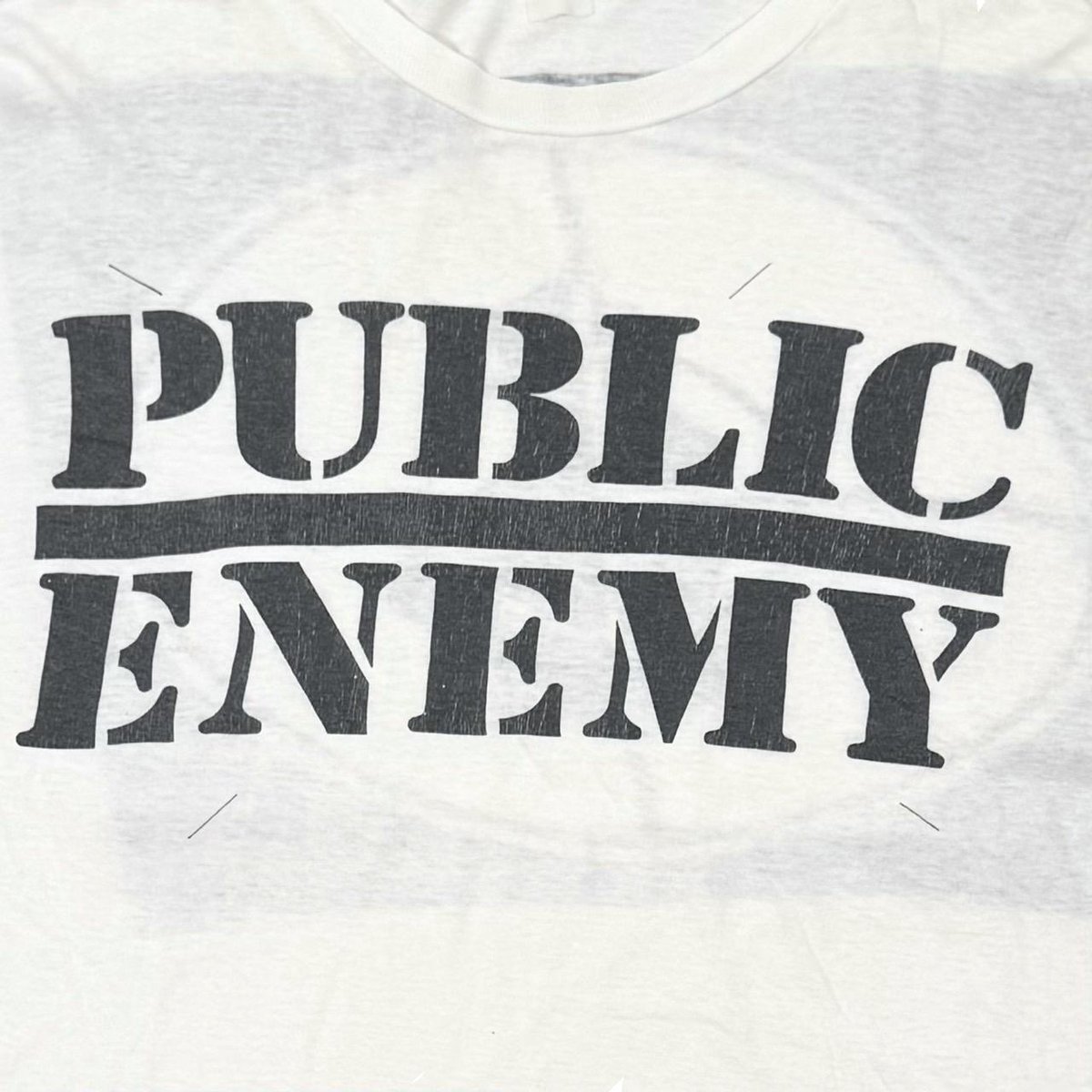 PUBLIC ENEMY TARGET LOGO DOUBLE SIDE WHITE FITS...