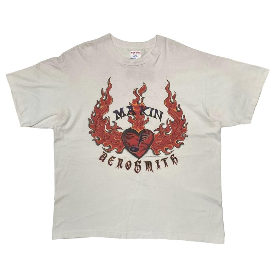 AERO SMITH 1994 MAMA KIN MA KIN WHITE SOF TEE X...