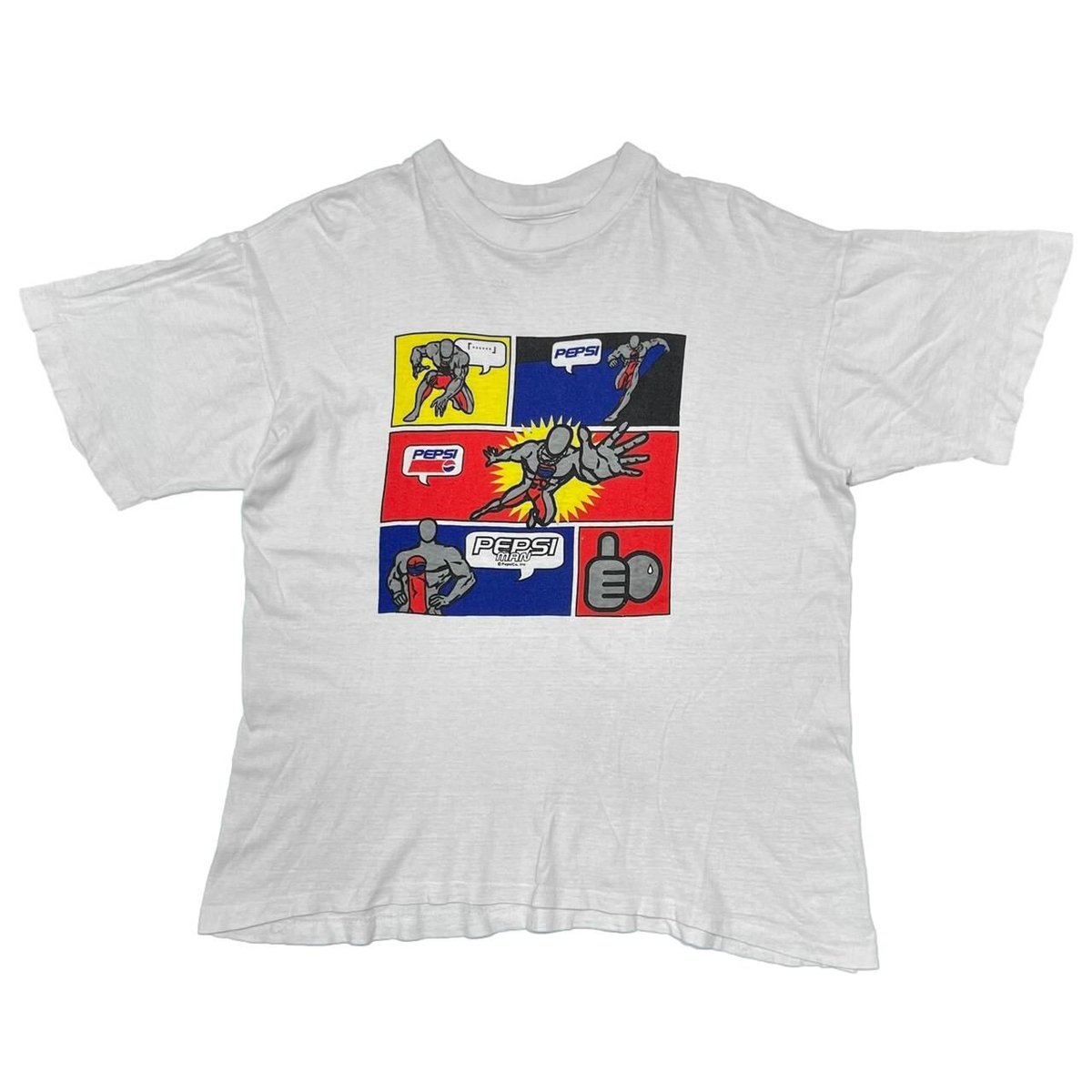 [MORE SALE] PEPSI PEPSI-MAN COMIC WHITE FITS L...