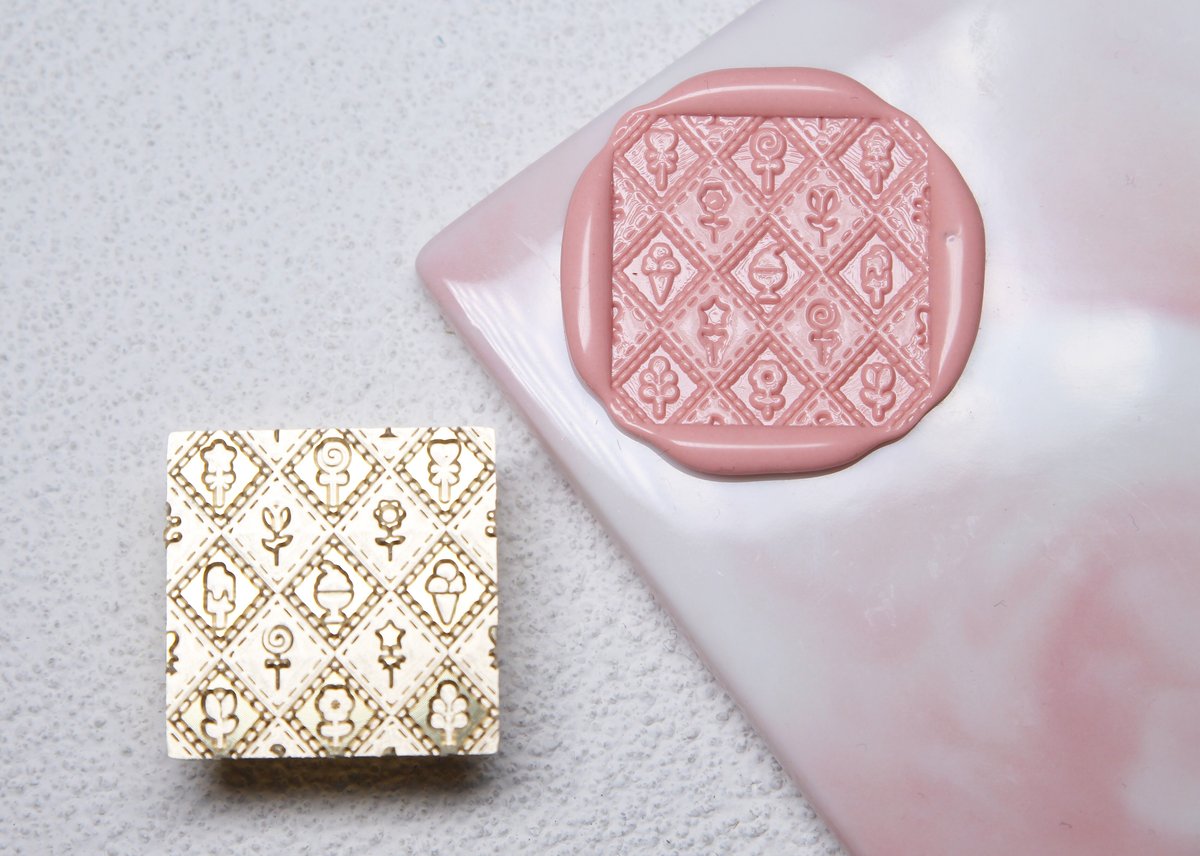 【売切商品】H242 ヘッド スイーツチェック | Huochi -シーリングスタンプ専門店