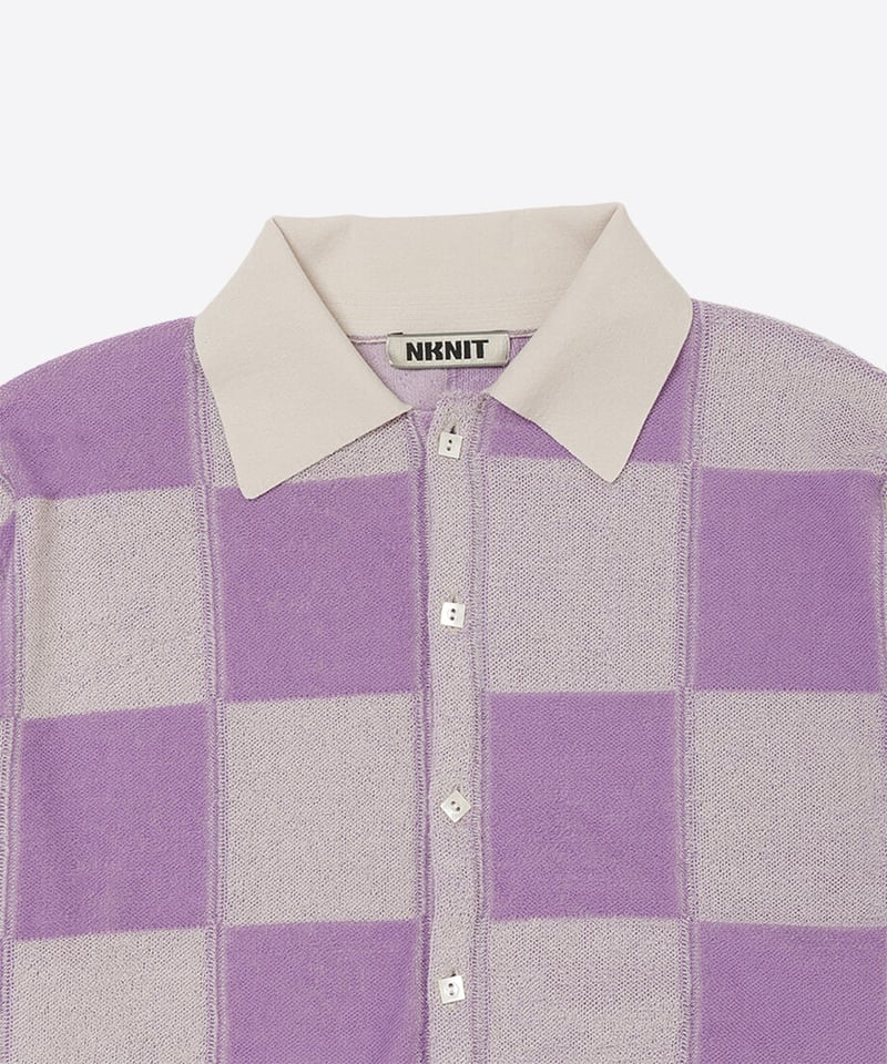 short check pattern knit shirt | NKNIT short check pattern knit shirt | NKNIT