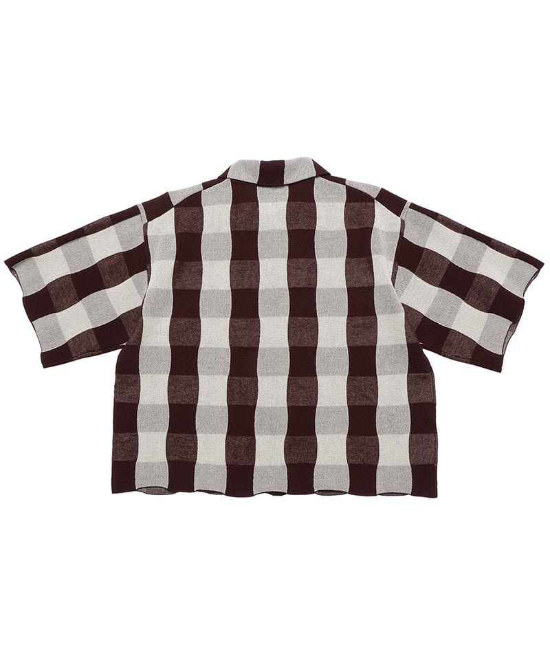 checker pattern KNIT shirt | NKNIT checker pattern KNIT shirt | NKNIT
