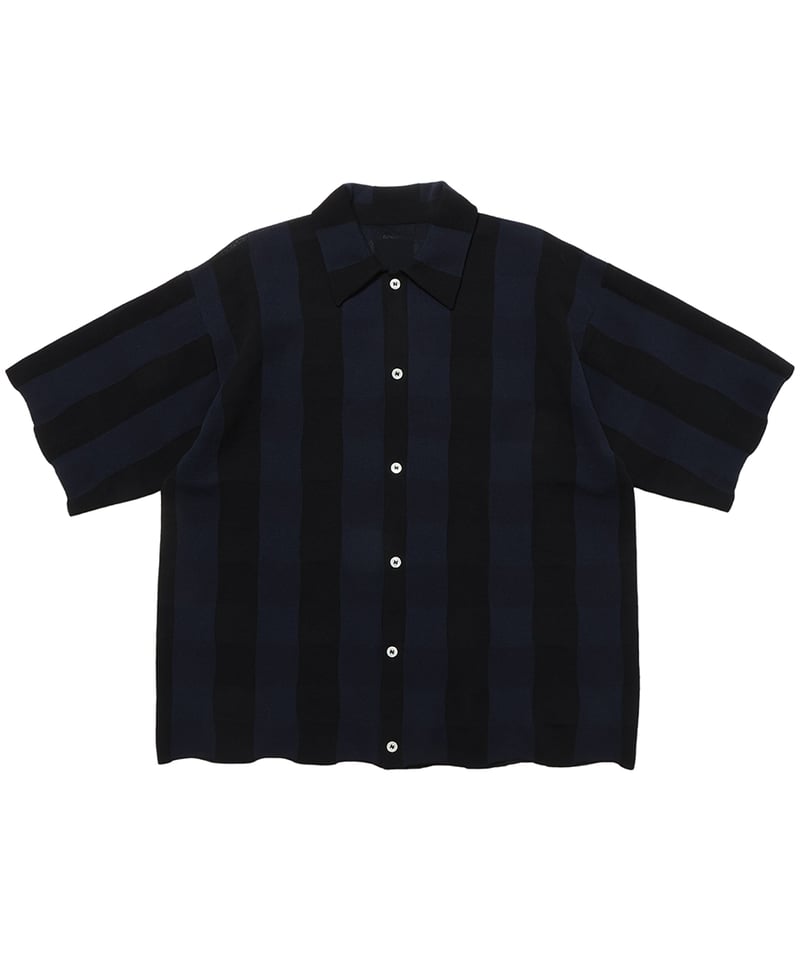 checker pattern KNIT shirt | NKNIT checker pattern KNIT shirt | NKNIT