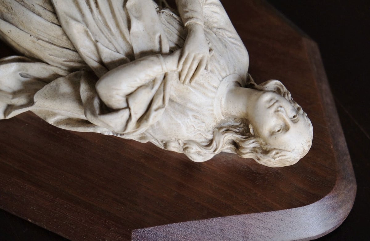 石膏 聖母マリア被昇天像 h50.5cm フランス アンティーク 0501526 | jine...