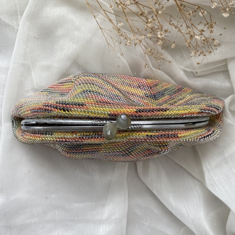 昭和レトロ がま口 財布 ビーズ 刺繍 欲しけれ 昭和レトロ がま口 財布 ビーズ 刺繍 欲しけれ