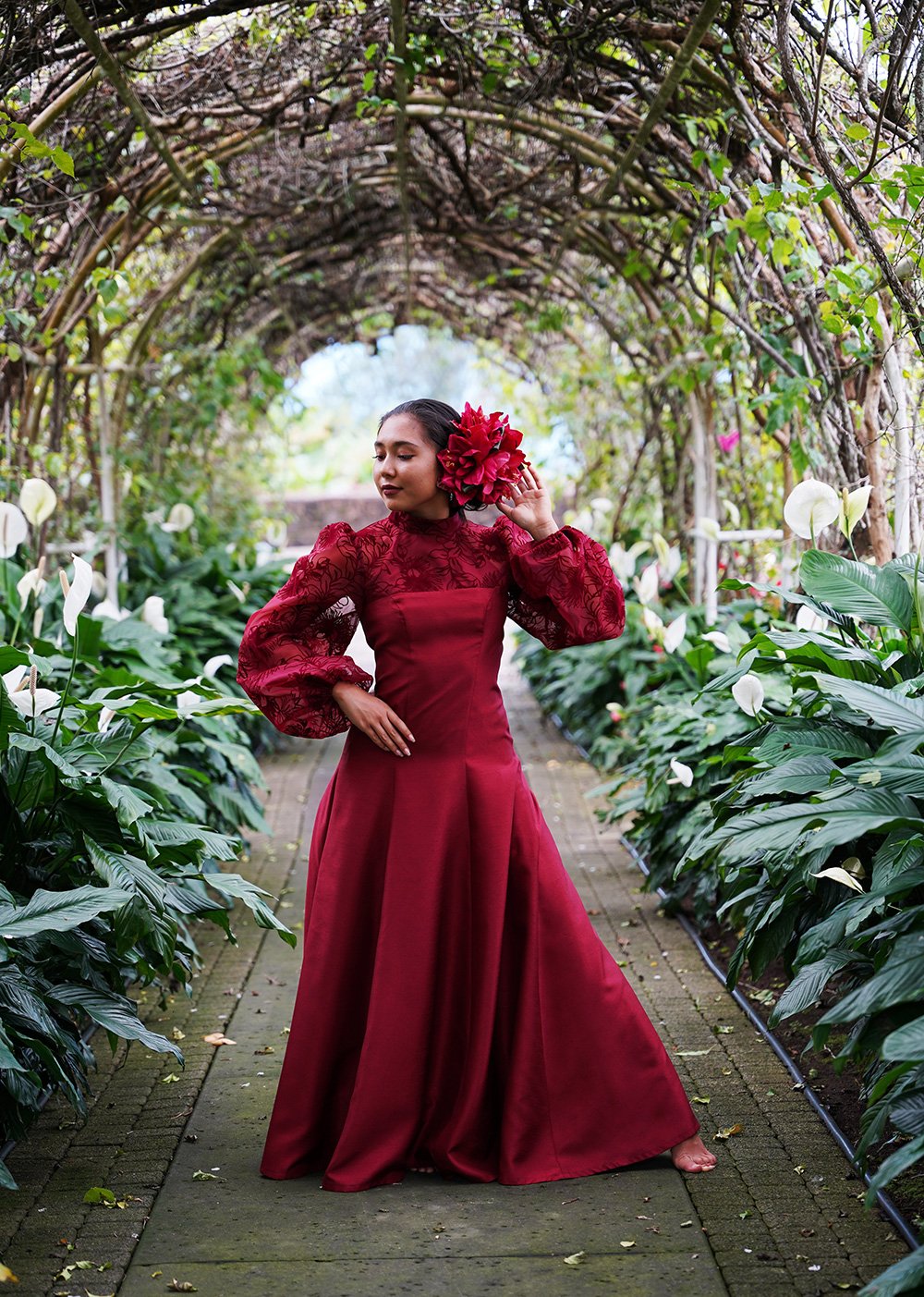 【DR081】オリジナルレフアチュール＆シャンタンドレス | I MUA