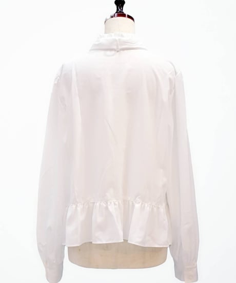 【Lsize】Thetis Blouse（white） | Perla nell' ostrica