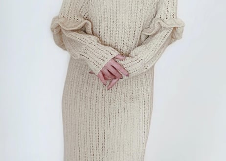 オープンワークロングニット | menma.official