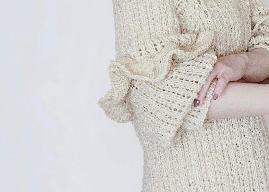 オープンワークロングニット | menma.official