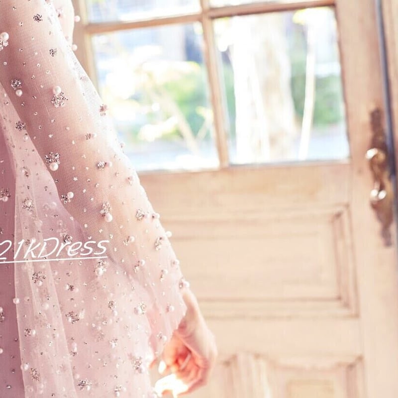 ピンクカラードレス パール トレーン 結婚式 | hiradress's STORE ピンクカラードレス パール トレーン 結婚式 | hiradress's STORE