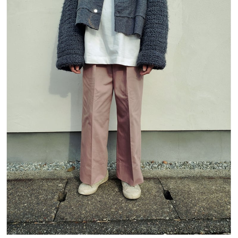 INTERIM / FRENCH ARMY CHINO 1-TUCK BAGGY SLACKS INTERIM / FRENCH ARMY CHINO 1-TUCK BAGGY SLACKS