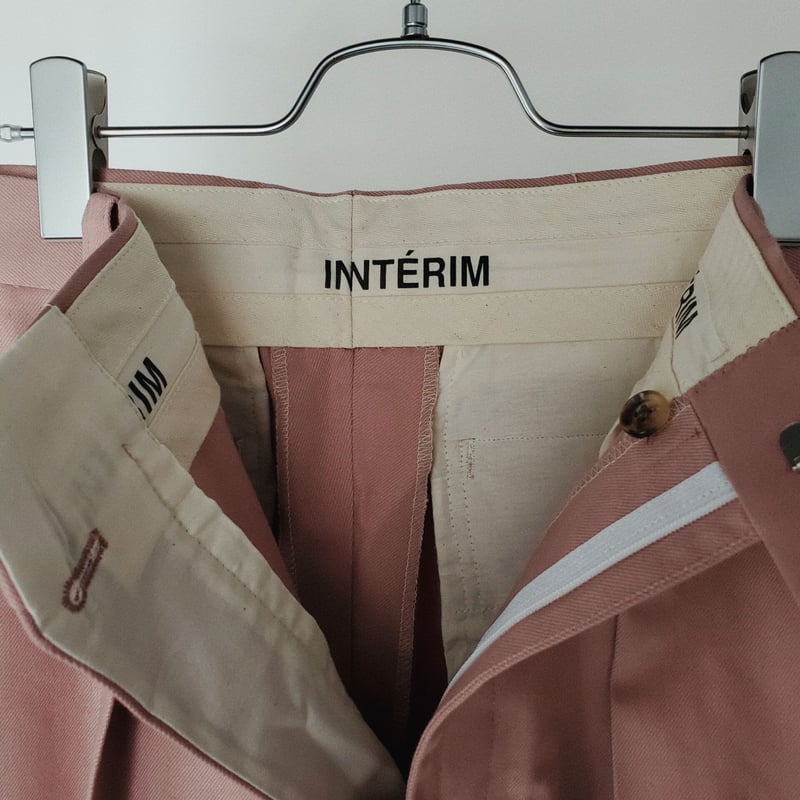 INTERIM / FRENCH ARMY CHINO 1-TUCK BAGGY SLACKS INTERIM / FRENCH ARMY CHINO 1-TUCK BAGGY SLACKS