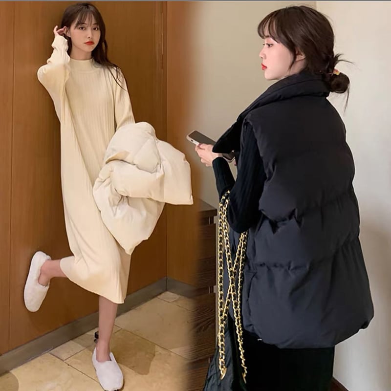 ニットワンピースダウンベストセットアップ | Lily prier ニットワンピースダウンベストセットアップ | Lily prier