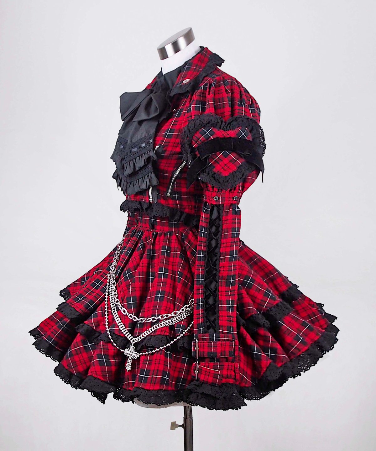 2段フリルコルセットスカート》RED | HIDOLATRAL THEODOL 2段フリルコルセットスカート》RED | HIDOLATRAL THEODOL